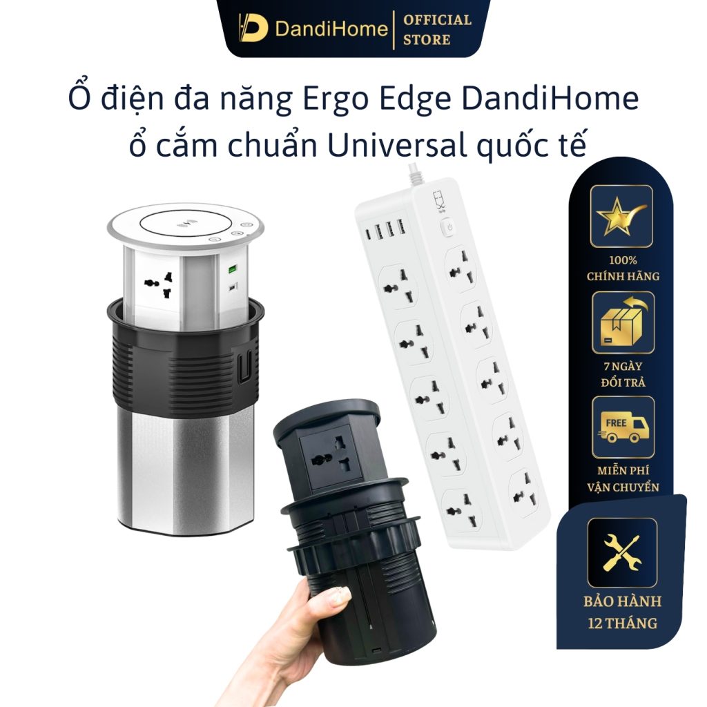 Ổ Điện Thông Minh Đa Năng Ergo Edge | DandiHome